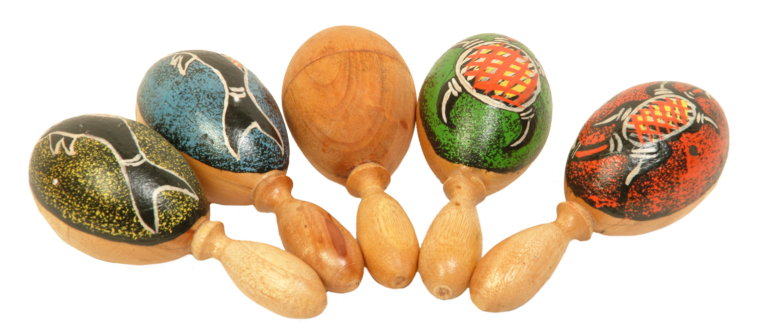 naturinstrumente - Percussion - Rassel aus Holz